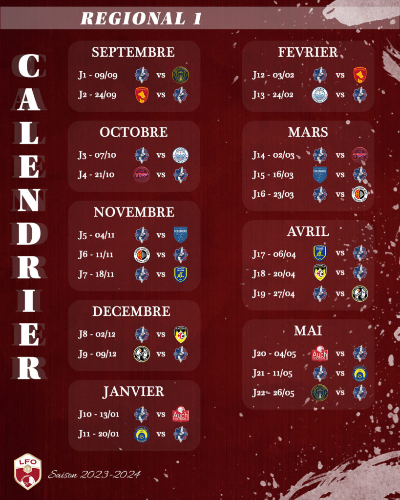 R1 – LE CALENDRIER DÉVOILÉ ! | AS Muret Football